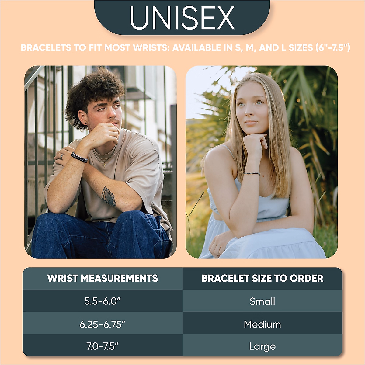 Cherry Tree Collection - Small, Medium, Large Sizes - Gemstone Beaded Bracelets For Women and Men - 6mm Round Beads (Lava - Small)