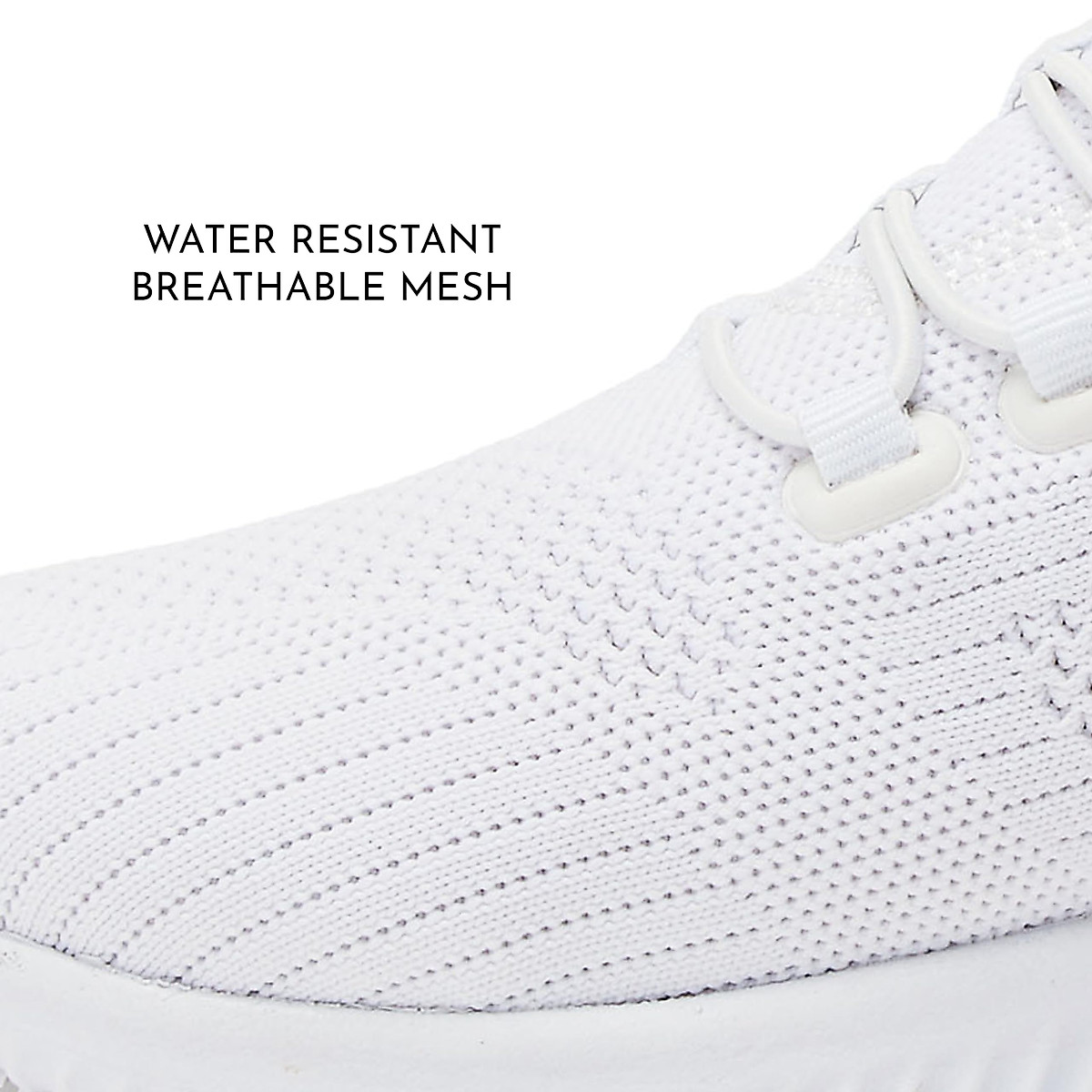 Avia Anchor Mesh Slip On Black Non Slip Shoes for Women, Comfortable Water Resistant Womens Food Service Slip On Sneakers - White, 6.5 Medium