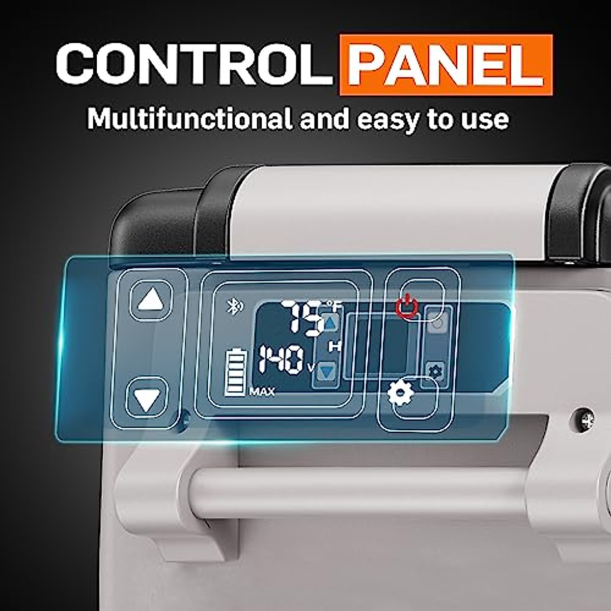 EUHOMY 12 Volt Car Refrigerator,38 Quart(35L) Car Fridge Electric Cooler APP Control,12V Refrigerator -4℉~68℉ with 12/24V DC & 110-240V AC, Portable Refrigerator for Camping, Travel, RV, Truck, Home