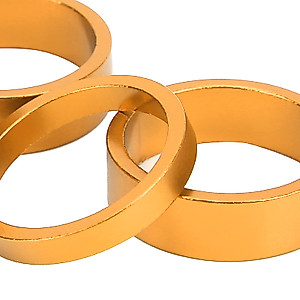 5 Pieces Mountain Bike Front Fork Washer, Stem Headset Spacer Fork Gasket(Gold)