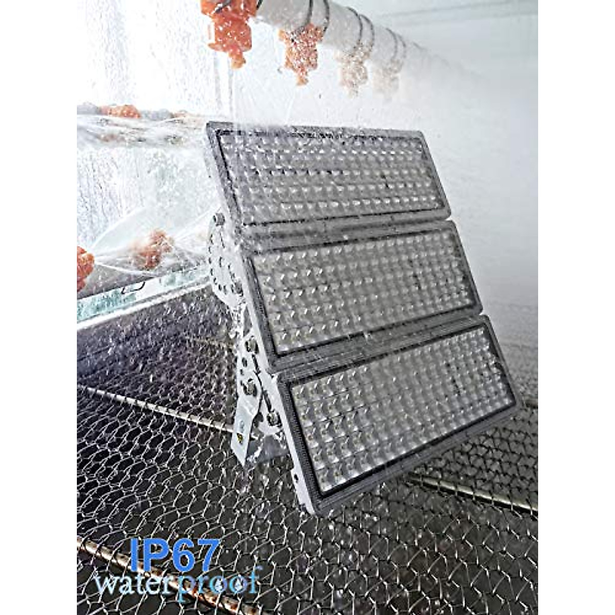 Kekeou GDIDEA LED Flood Light Outdoor 300W Field Lights Stadium Lights LED Floodlights 33000LM 6500K IP67 Waterproof Adjustable Lighting Angle Exterior Flood Lights for Arenas