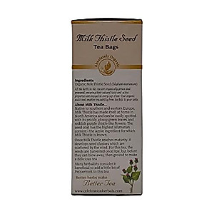 Celebration Herbals Organic Milk Thistle Seed Herbal Tea -- 24 Tea Bags, NET WT.60, 2.11 OZ