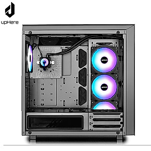 upHere RGB LED 120mm Case Fan,Quiet Edition High Airflow Adjustable Color LED Case Fan for PC Cases, CPU Coolers,Radiators System,5-Pack / C8123