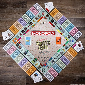 Monopoly Schitt's Creek | Game Tokens Include Bebe Crow, Patrick's Guitar, Rosebud Motel Key & More | Officially Licensed and Collectible Monopoly Game Based on Award Winning Series Schitt's Creek