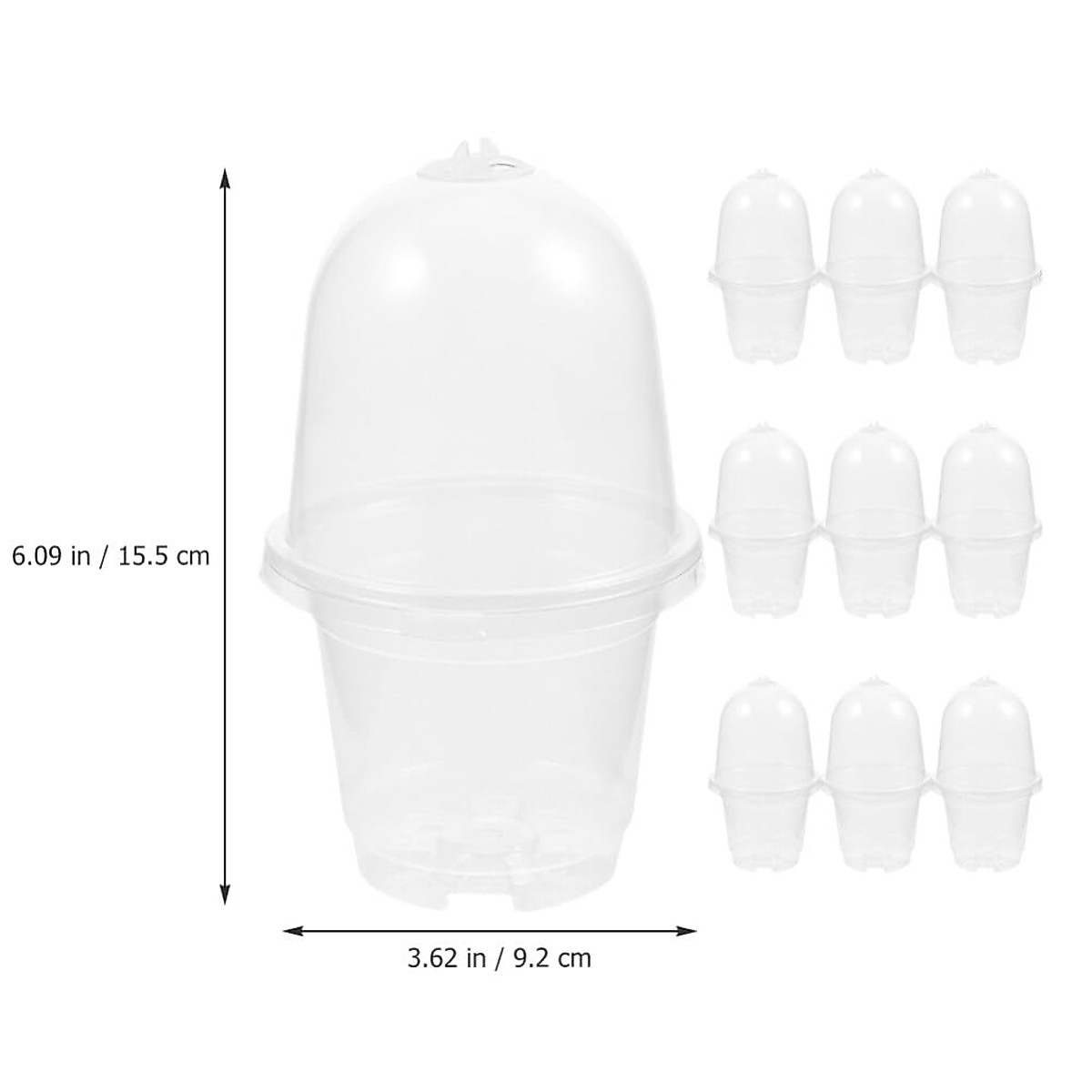 Yardwe Plastic Flower Pots 1 Set Transparent Pot Plant Pots Indoor Plastic Plant Pots Garden Pots Outdoor Planter Pots for Plants Tiestos para Exterior Clear Gallon Pot Pp Breathable