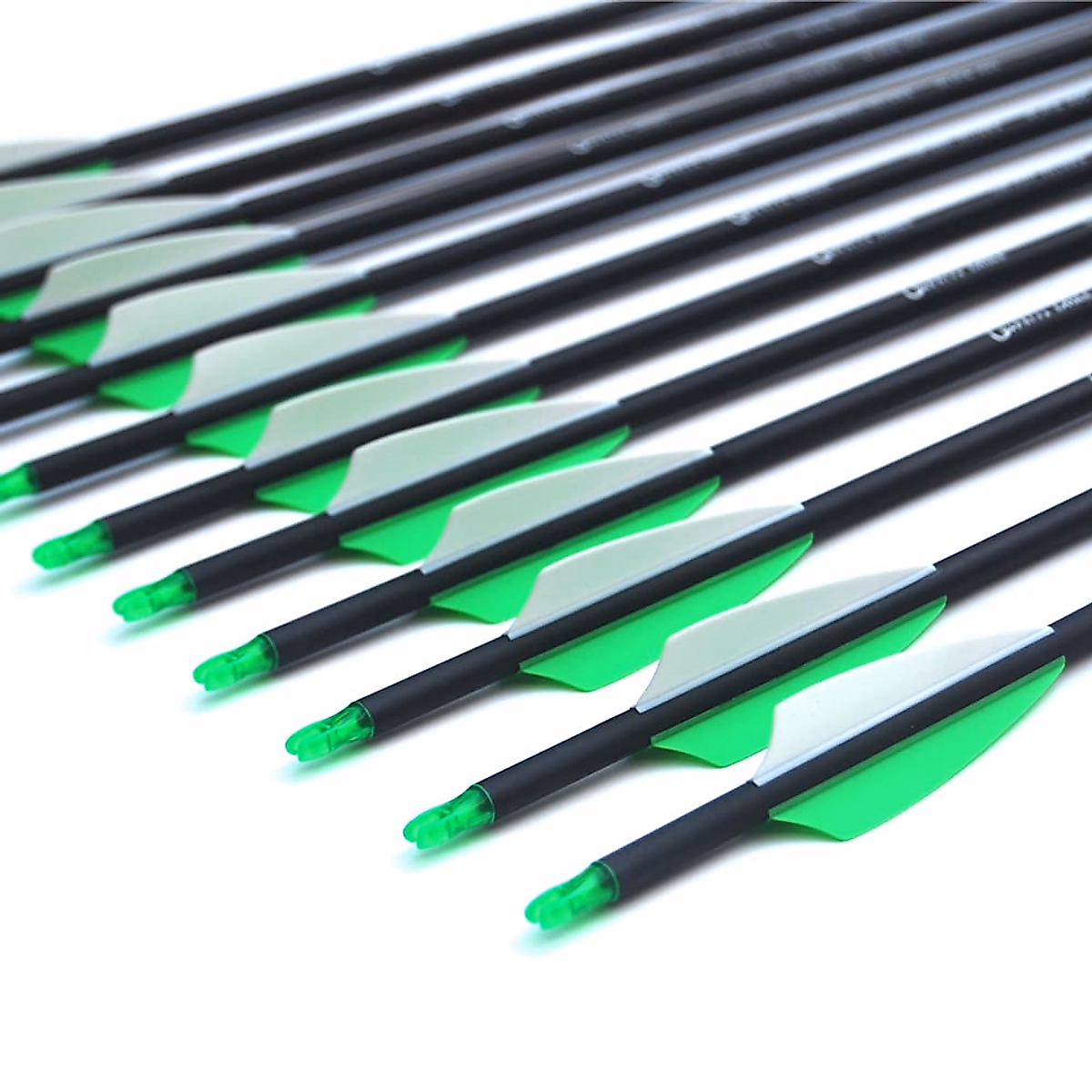 COLORFUL EAGLE Carbon Arrow Hunting Arrows with 100 Grain Tip and Removable Tips for Archery Compound & Recurve & Traditional Bow Practice Shooting Targeting (Pack of 6/12) (6 pcs 30 inch)