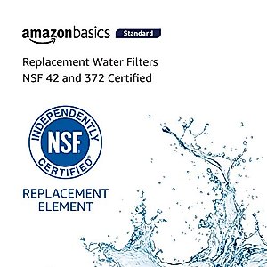 Amazon Basics Replacement GE FQSVF Drinking Water System Filter, 2-Pack, Standard Filtration