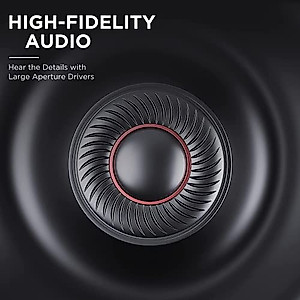 Earpsy E7 Pro Active Noise Cancelling Headset Bluetooth Headphones with Built-in Microphone Wireless Headset and Light Weight-Red