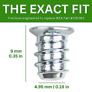 Spare Hardware Parts Drawer Screws (Replacement for IKEA Part #100365) (Pack of 10)