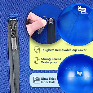 Race&Herd Herding Ball for Dogs Blue Heelers, Horse Ball & Ball Cover - 25" Ball for Horses Large with Hand Pump | for Play Hurding Ball |Hearding Ball Horse Toys for Horses Stall