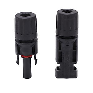 Solar Photovoltaic Connector, Copper Tinned Pins Low Contact Resnce 12PCS Solar Panel Connectors Kit with Wrench for Industry (1000V-30A)