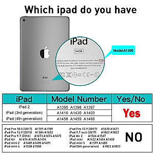 AICase Heavy Duty Rubber Hybrid iPad Case, Shockproof Protective Cover for iPad 2/3/4, Includes Stylus & Screen Protector (Black)