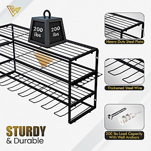 Power Tool Organizer Large - Wall Mount with 4-Layers,7 Drill Holders, Premium, Strong, Durable Tool Organizer Rack, Holds Up to 250lbs - Easy Installation, Storage for Screwdrivers,Pliers,Hammers