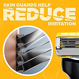 Schick Hydro 5 Sense Energize Razor with Shock Absorb Technology for Men, 1 Handle with 2 Refills