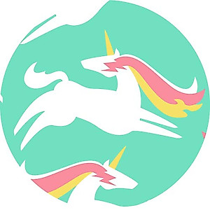 Welly Bandages | Adhesive Flexible Fabric Bravery Badges | Assorted Shapes for Minor Cuts, Scrapes, and Wounds | Colorful and Fun First Aid Tin | Unicorn Patterns - 48 Count