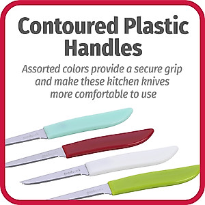 Good Cook 4-Piece Quick Paring Knife Set, multi-color, Small