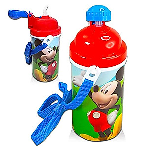 Disney Bundle Disney Mickey Mouse Backpack and Lunch Box Set - 6 Pc School Supplies Bundle with 16'' Backpack, Insulated Box, Canteen, Stickers, More (Disney Gifts)