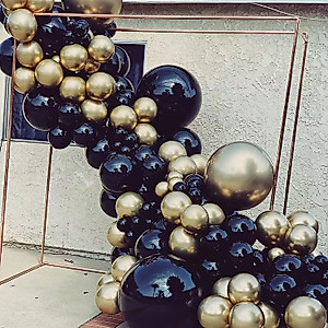 Black Balloons 55 pcs Black Party Latex Balloon 18inch 12inch 5inch for Birthday Baby Bridal Shower Wedding Party Decorations