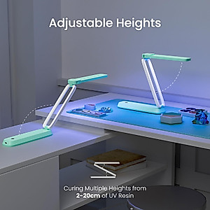 Resiners UV Light for Resin Curing, UV Resin Light, Wireless & Rechargeable UV Lamp, 3-in-1 Uses, Foldable Blacklight Ultraviolet LED, Craft Supplies Tools for Resin Molds, Jewelry Making, DIY Decor