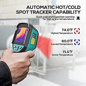 MiLESEEY Thermal Camera Imaging Tool for Temperature Anomalies,120 x 90 Pixel Infrared Resolution Thermal Imager, Rechargeable IP54 2 Meter Drop Proof 25Hz, Support PC Analysis Software