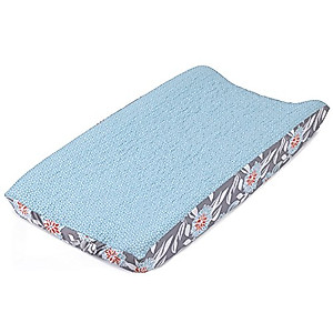 Balboa Baby Quilted Changing Pad Cover, Aqua/White Dot