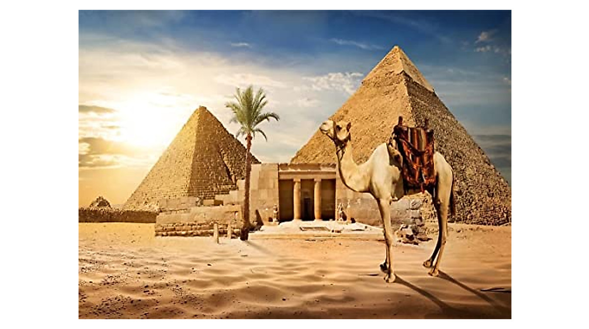 BELECO 9x6ft Egyptian Pyramid Backdrop for Photos