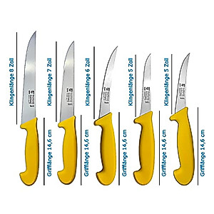 SMI - 5 Pcs Butcher Knife Set Professional Boning Knife Chef Knife Sharp Kitchen Knives Solingen Knife - Made In Germany