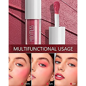 Liquid Blush, Cream Blush Makeup, Natural-Looking Matte Blush for Cheeks, Lightweight, Breathable Feel, Long-Wearing, Smudge Proof, Dewy Finish, Cruelty-free (004-Dawn)