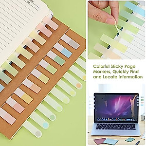 EOOUT 900 Sheets Transparent Sticky Notes 3x3 Inches, Pastel Morandi Page Markers Self-Adhesive Translucent Clear Index Tabs Flags for Annotating Books Bible Journaling Aesthetic School Study Supplies