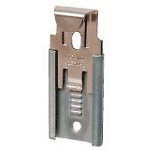 CRL Nickel Plated Adjustable Mirror Clip set for 1/4 in (6 mm) Straight Edge Glass - Package