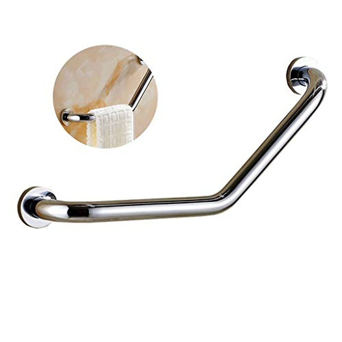 CRODY Bath Wall Attachment Handrails Grab Bar Rails Bathtub Handrail Shower Handgrip Safety Handle, Balance Armrests for Disabled, The Elderly, Pregnant Women, Wall-Mounted Towel Rack