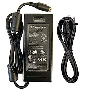 Original FSP 4-Pin DIN 12V UL AC/DC Adapter Compatible with D.C.12V Gateway D155-84W D15584W DC12.0V 7A 84W 12.0V 7.0A Switching Mode Power Supply Cord Cable Battery Charger (with 4-Prong Connector)