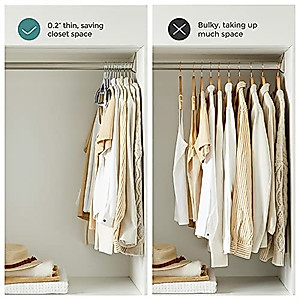 SONGMICS 30-Pack Hangers and Set of 4 Pants Hangers Bundle, Non-Slip Hangers for Closet Organization, 5-Tier Hangers, Open-Ended, for Shirts, Suits, Light and Dark Gray, Black UCRP20G30 and UCRI034B02