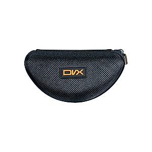 DVX Axon Polarized Sunglasses, Safety Glasses for Men and Women, UV Eye Protection for Shooting, Fishing, Biking, and Extreme Sports, Black Frames, Tinted Lenses