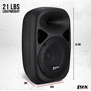 LyxPro 10" Inch Passive DJ PA Speaker System XLR,1/4,Speakon, Connections Daisy Chain Compatible, 8 Ohm, Lightweight, Stand Mountable,