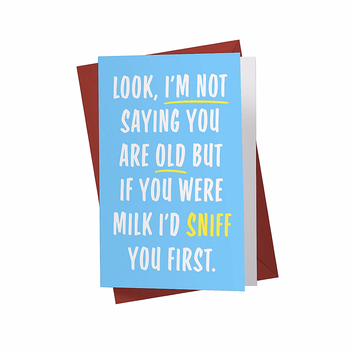 Karto Funny Birthday Card for Men Women, Large 5.5 x 8.5 Happy Birthday Card for Dad Mom, Birthday Card for Brother Sister, Grandpa Grandma Sniff You First