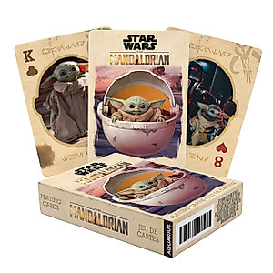 AQUARIUS Star Wars Playing Cards - The Mandalorian 'Baby Yoda' The Child Themed Deck of Cards for Your Favorite Card Games - Officially Licensed Merchandise & Collectibles