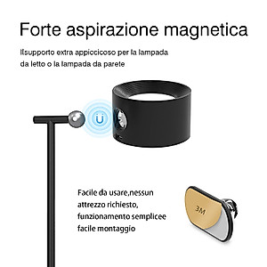 Koopala LED Table Lamps, Rechargeable LED Desk lamp with Magnetic, Cordless Desk Lights with USB Charging Port, 3 Brightness Levels Eye-Caring Reading Lamp Removable Wall Lamp for Home Office Study