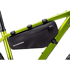 Schwinn Explore Bike Bag, 1.2 Liter Cycling Frame Pouch, Tool Free Attachment, Waterproof, Bicycle Storage Accessories