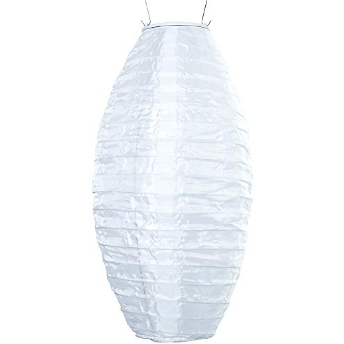 Allsop Home and Garden Soji Pod White, LED Outdoor Solar Lantern, Handmade with Weather-Resistant UV Rated Fabric, Stainless Steel Hardware, Chinese Style Light, 1-Count