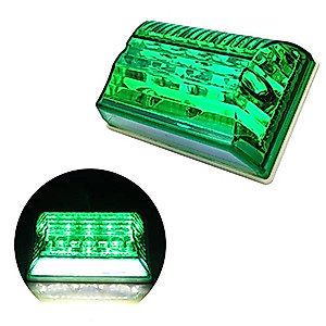 ACSUZ 2Pcs Side Marker Lights DC24V 20LED Car External Lights Squarde Warning Tail Light Auto Trailer Truck Lorry Lamps,Green