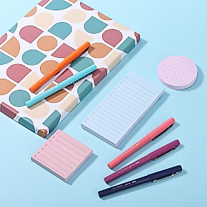 Mr. Pen Sticky Note Gift Box - 305 Pcs, Pastel Colors - Round, Square & Mini List Sticky Notes