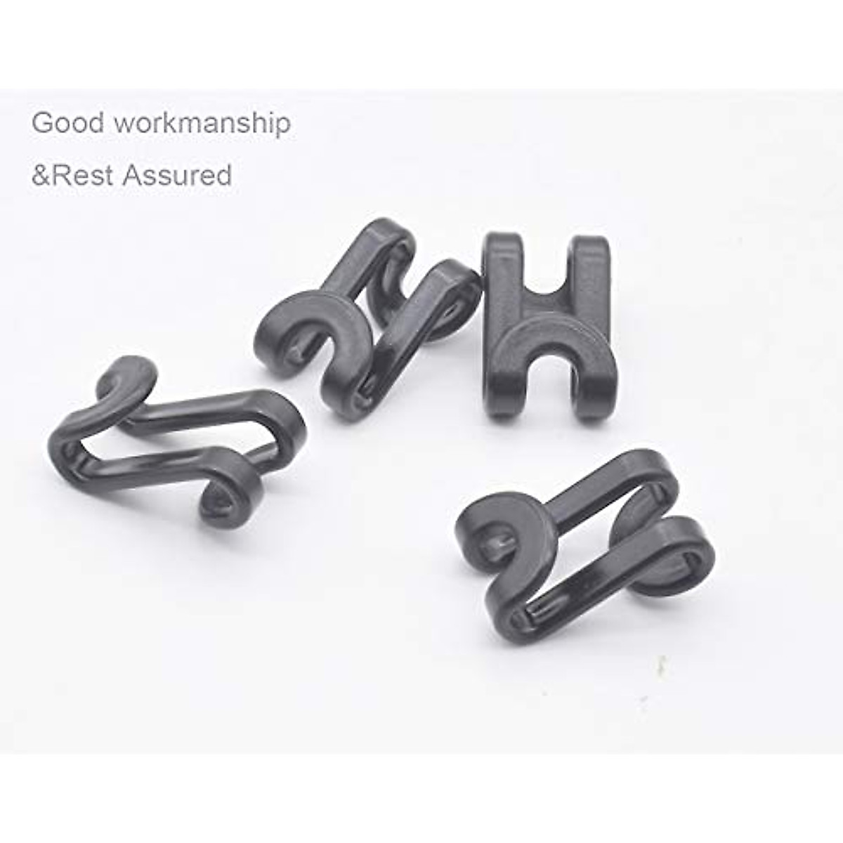 Kclongvs 60 Pcs Clothes Hanger Connector Hooks, Mini Cascading Hanger Hooks for Velvet Huggable Hangers, Wooden Hangers, Heavy Duty Space Saving for Closet (Black,60)