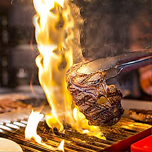 Kitchen Tongs Set of 2-16-inch & 12-Inch Metal Tongs for Cooking and Grilling, Stainless Steel Cooking Tongs with Silicone Rubber Grips Small Kitchen Tongs Large Grill Tongs Dishwasher Safe