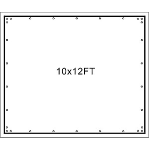 Hanjet 90% Outdoor Sun Shade Cloth, 10 x 12 Feet, Pergola, Deck, and Backyard Patio Sunshade with UV Protection, Heat Resistant HDPE Material, Reinforced Grommets, Black