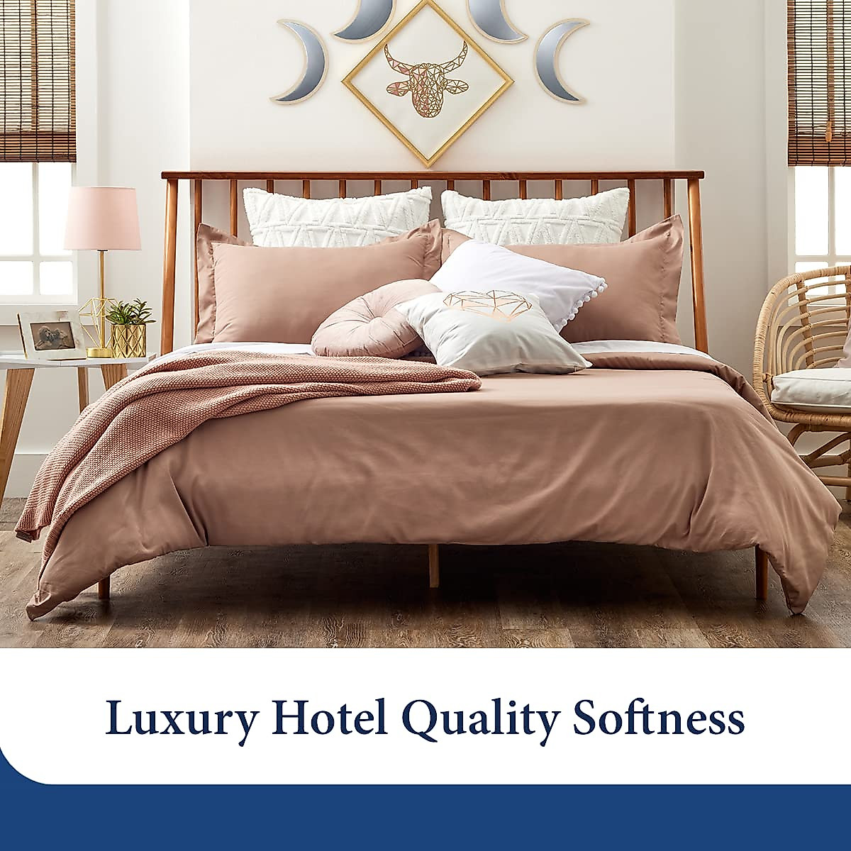 Cosy House Collection Everyday 1500 Series Duvet Cover Set - Master Bedroom Essentials - All Season, Moisture-Wicking & Silky Soft - Easy to Maintain & Long Lasting - 3 Piece (Full/Queen, Grey)