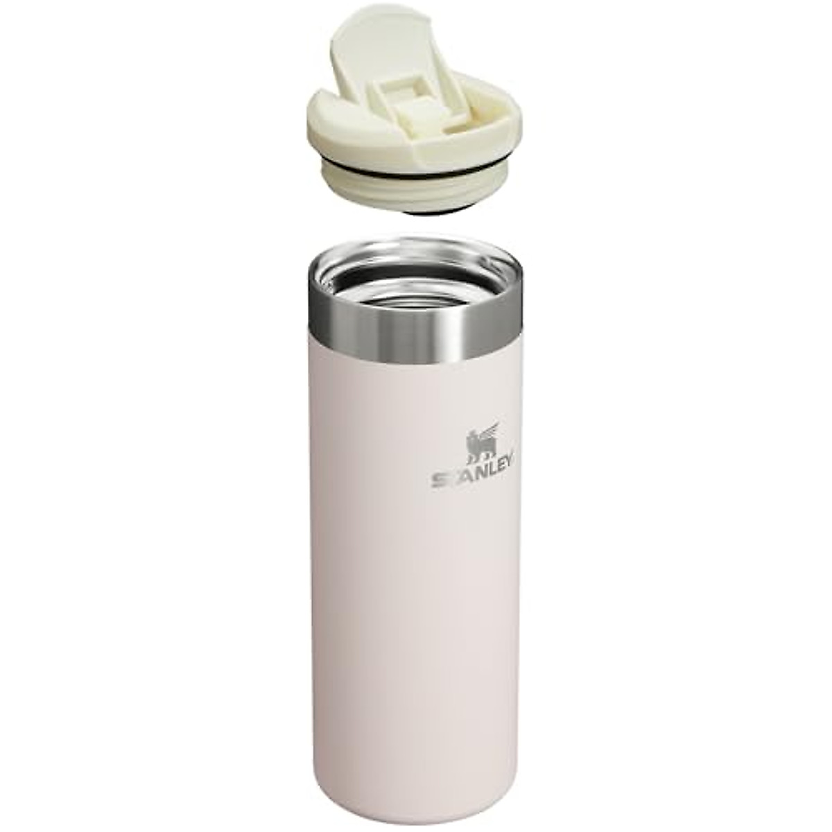 Stanley AeroLight Transit Bottle 16 oz | Locking Drink Through Lid | Leak Resistant Water Bottle or Coffee Travel Mug | Lightweight Insulated Stainless Steel | BPA-Free | Rose Quartz