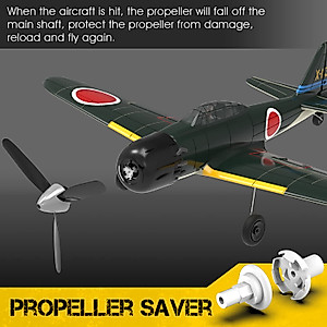 Romote Control Airplane Zero Fighter, 4 Channel RTF RC Plane with 6-Axis Gyro, WW2 Warbird Aircraft Toy Gift for Adults & Kid
