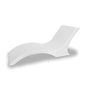 Luxury Lounger in Water Pool Chaise Lounge for Ledge 2 Chairs with Cylinder Table, White