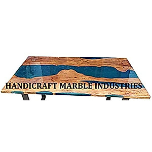 Epoxy Table Live Edge Wooden Table Epoxy Resin River Table Natural Wood Dining table Natural Epoxy Table Resin Table